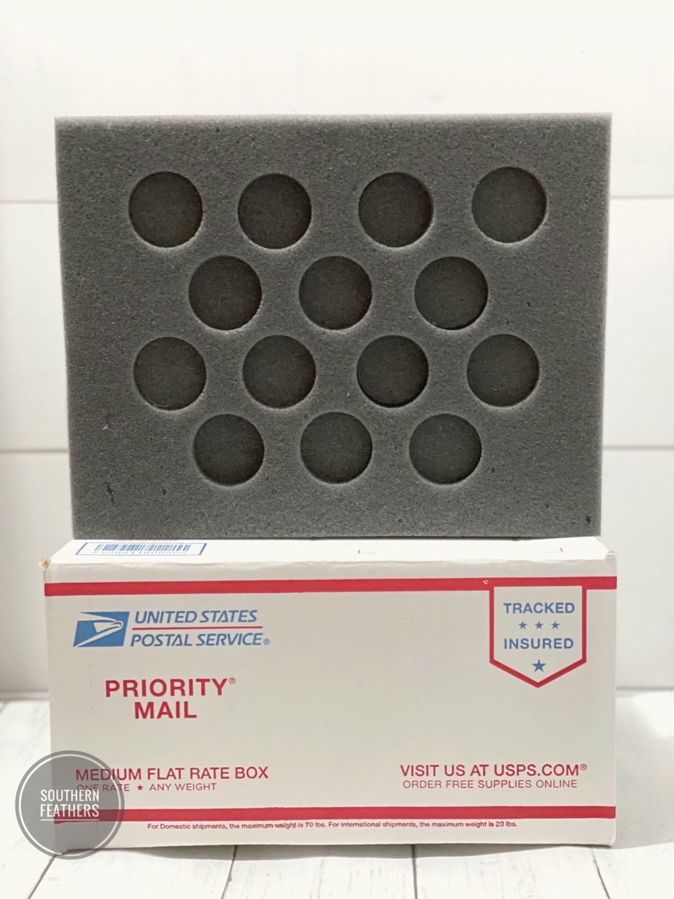 14 egg foam shipper in USPS medium flat rate box | Southern Feathers ...